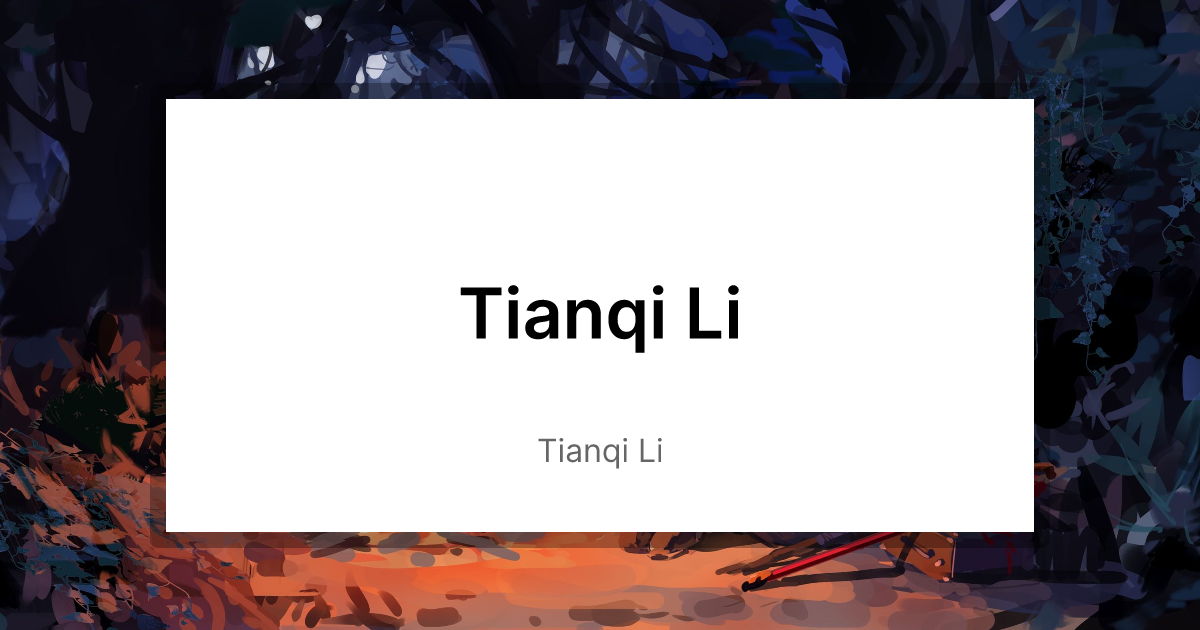Tianqi Li